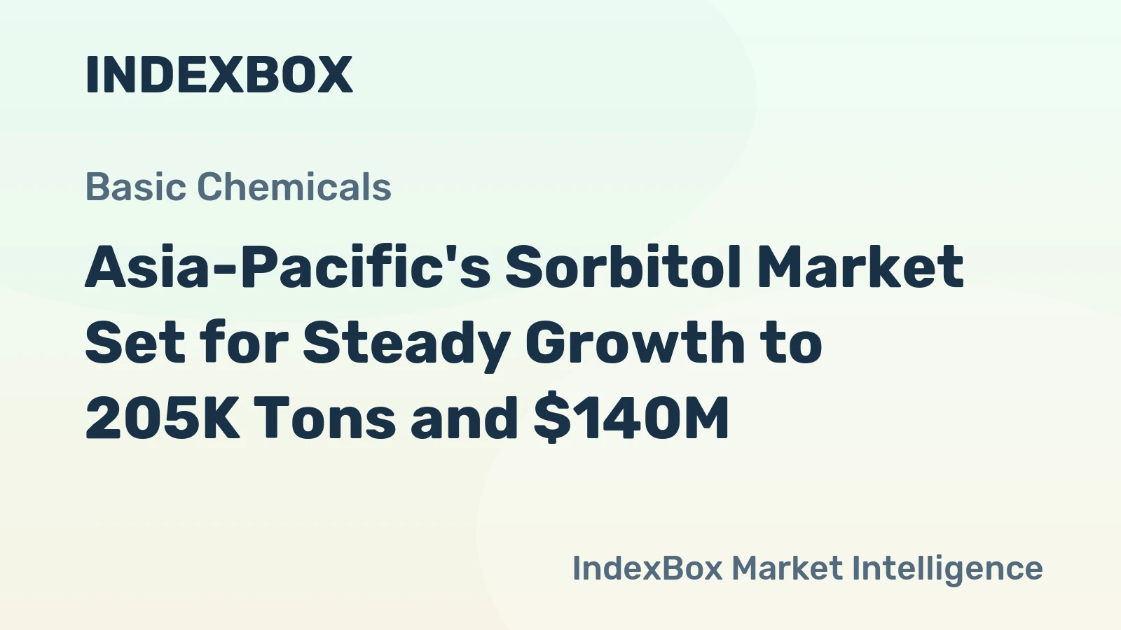 Asia-Pacific's Sorbitol Market Set for Steady Growth to 205K Tons and $140M