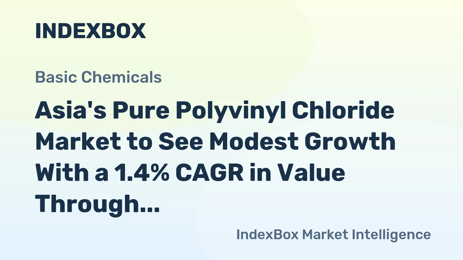 Asia's Pure Polyvinyl Chloride Market to See Modest Growth With a 1.4% CAGR in Value Through 2035