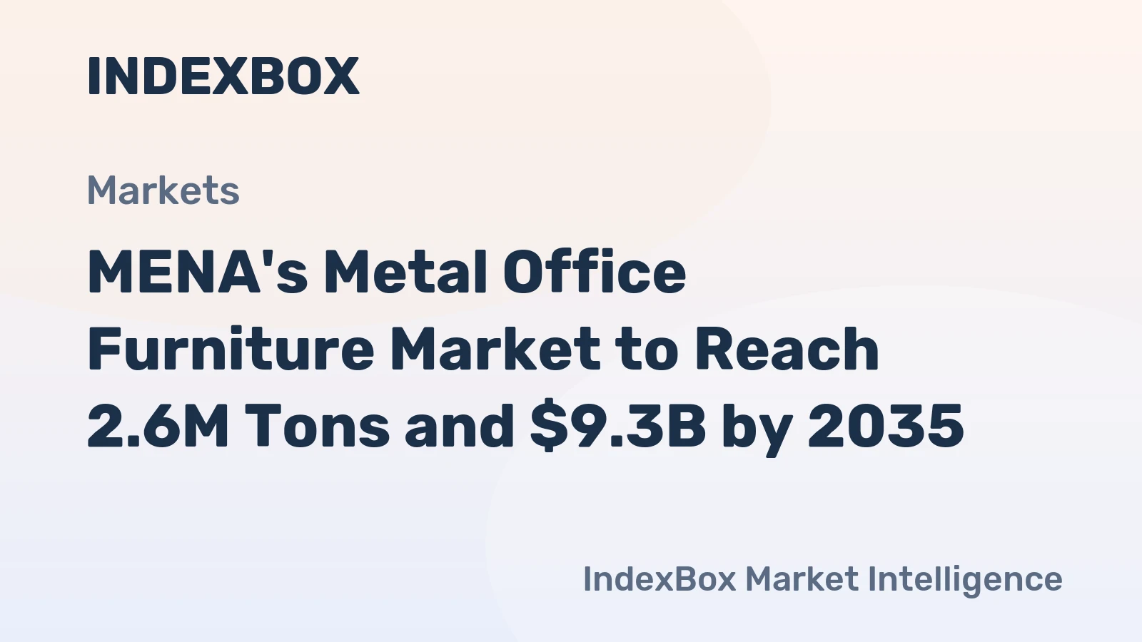 MENA's Metal Office Furniture Market to Reach 2.6M Tons and $9.3B by 2035