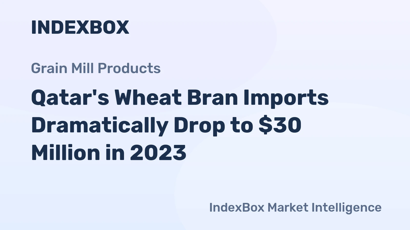 Qatar's Wheat Bran Imports Dramatically Drop to $30 Million in 2023
