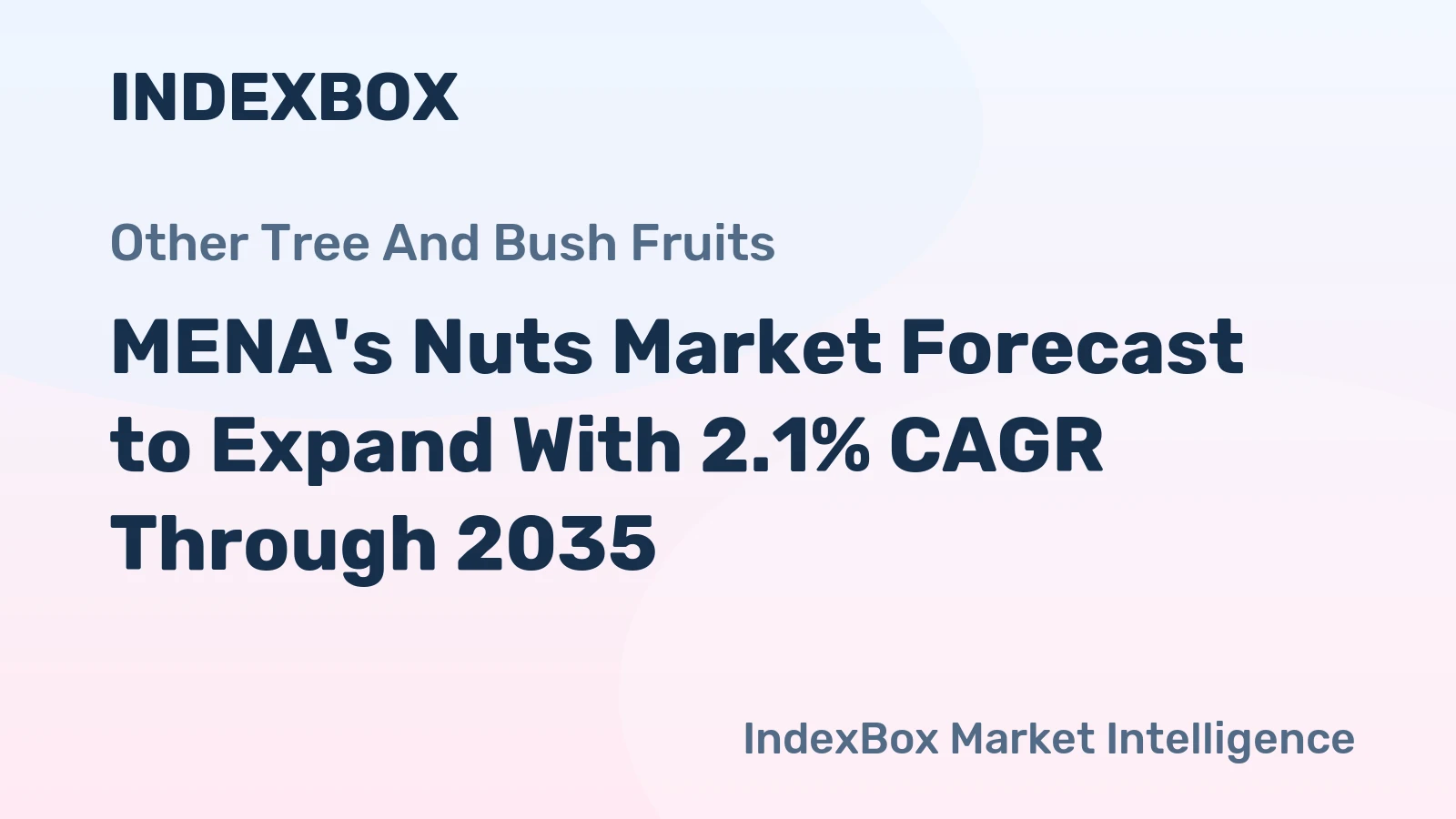 MENA's Nuts Market Forecast to Expand With 2.1% CAGR Through 2035