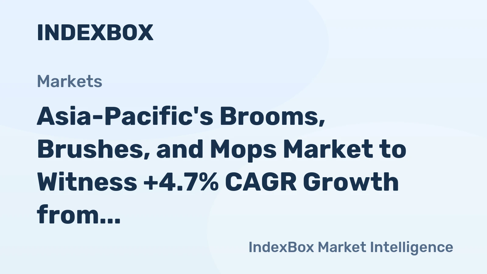 Asia-Pacific's Brooms, Brushes, and Mops Market to Witness +4.7% CAGR Growth from 2024-2035