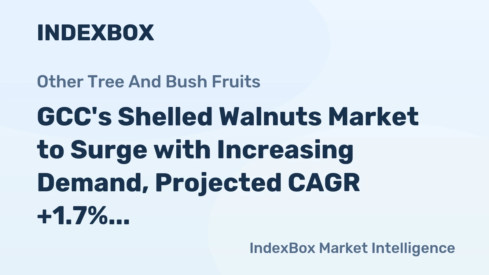 GCC's Shelled Walnuts Market to Surge with Increasing Demand, Projected CAGR +1.7% by 2035