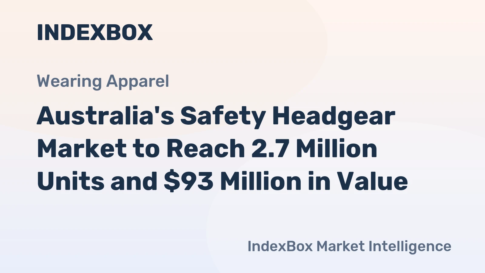 Australia's Safety Headgear Market to Reach 2.7 Million Units and $93 Million in Value