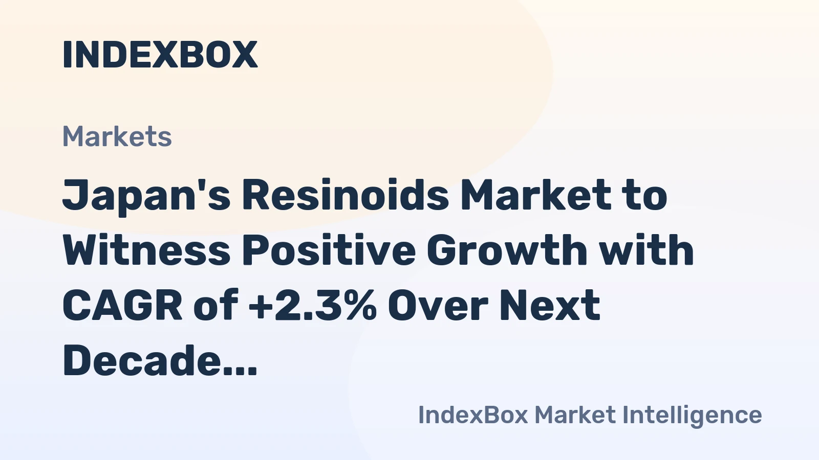 Japan's Resinoids Market to Witness Positive Growth with CAGR of +2.3% Over Next Decade