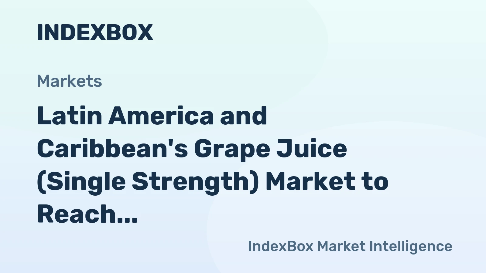 Latin America and Caribbean's Grape Juice (Single Strength) Market to Reach 32K Tons and $36M by 2035