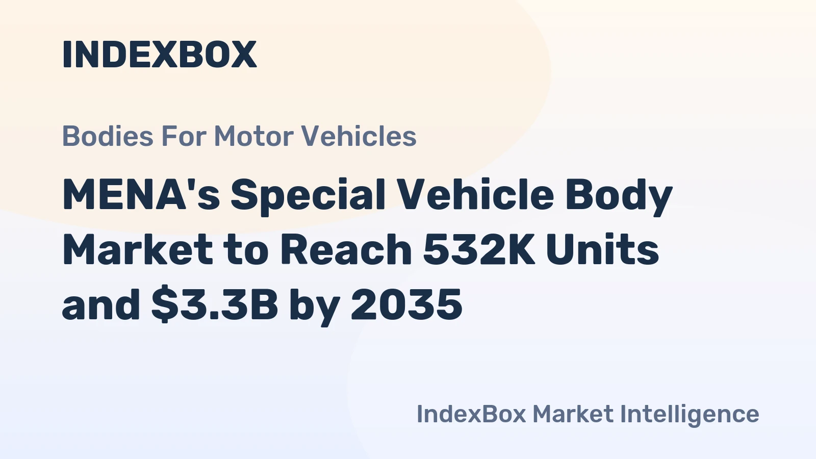 MENA's Special Vehicle Body Market to Reach 532K Units and $3.3B by 2035
