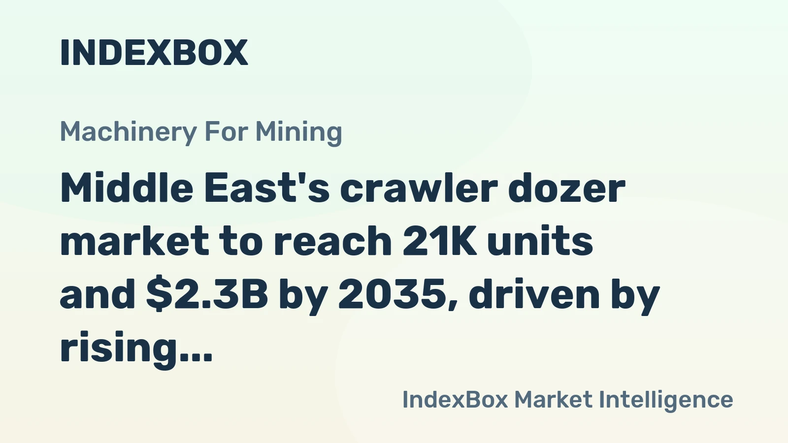 Middle East's crawler dozer market to reach 21K units and $2.3B by 2035, driven by rising regional demand.