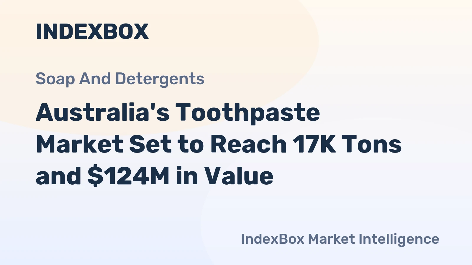 Australia's Toothpaste Market Set to Reach 17K Tons and $124M in Value