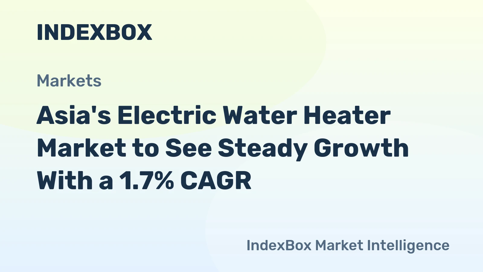 Asia's Electric Water Heater Market to See Steady Growth With a 1.7% CAGR