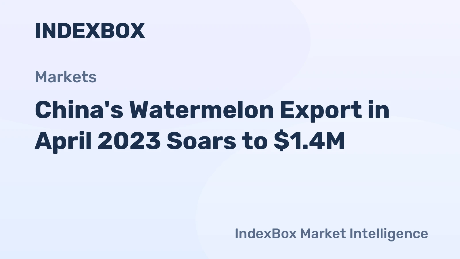 China's Watermelon Export in April 2023 Soars to $1.4M
