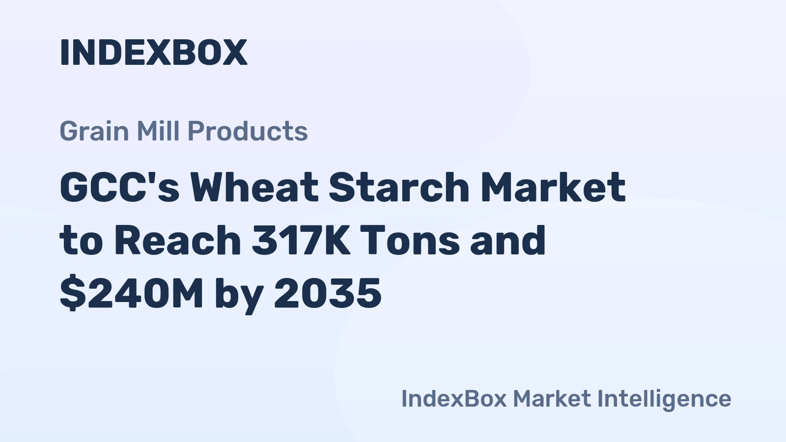 GCC's Wheat Starch Market to Reach 317K Tons and $240M by 2035