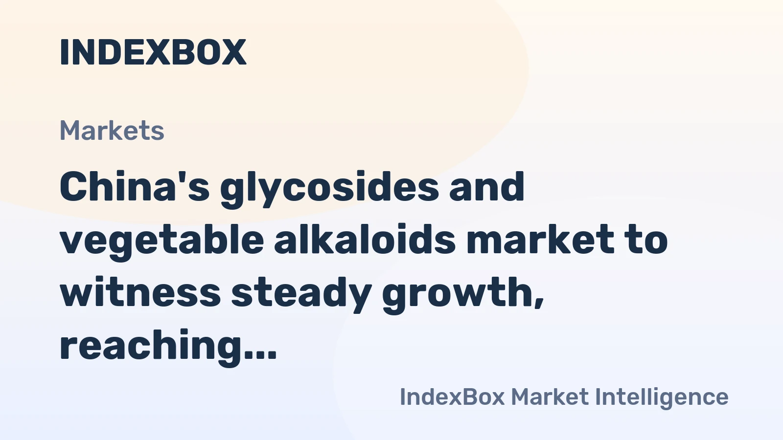 China's glycosides and vegetable alkaloids market to witness steady growth, reaching 39K tons and $1.2B by 2035