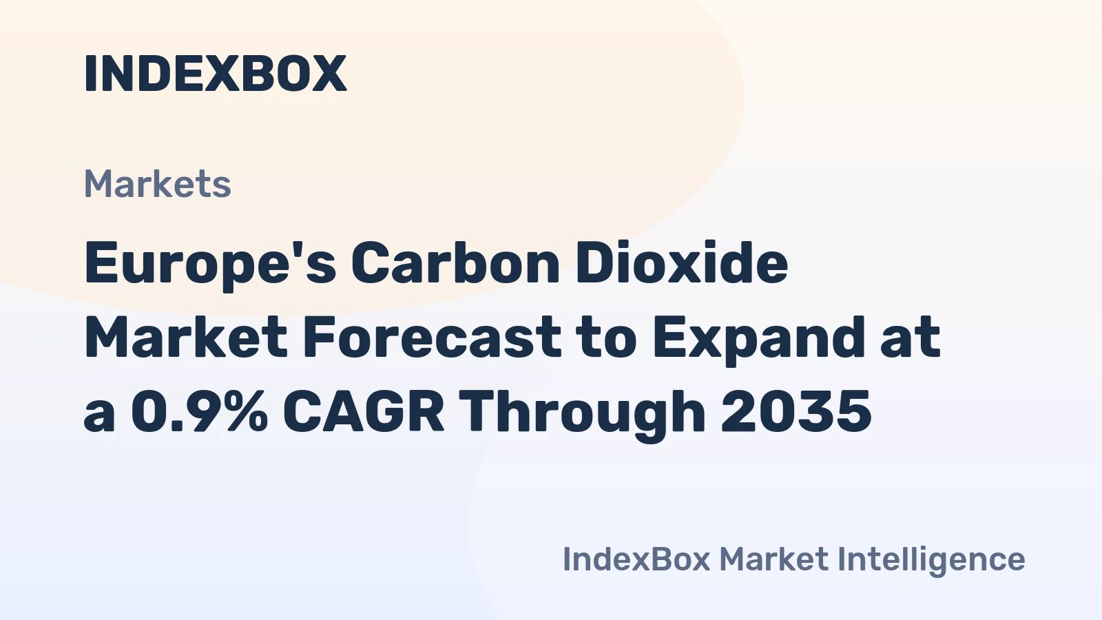 Europe's Carbon Dioxide Market Forecast to Expand at a 0.9% CAGR Through 2035