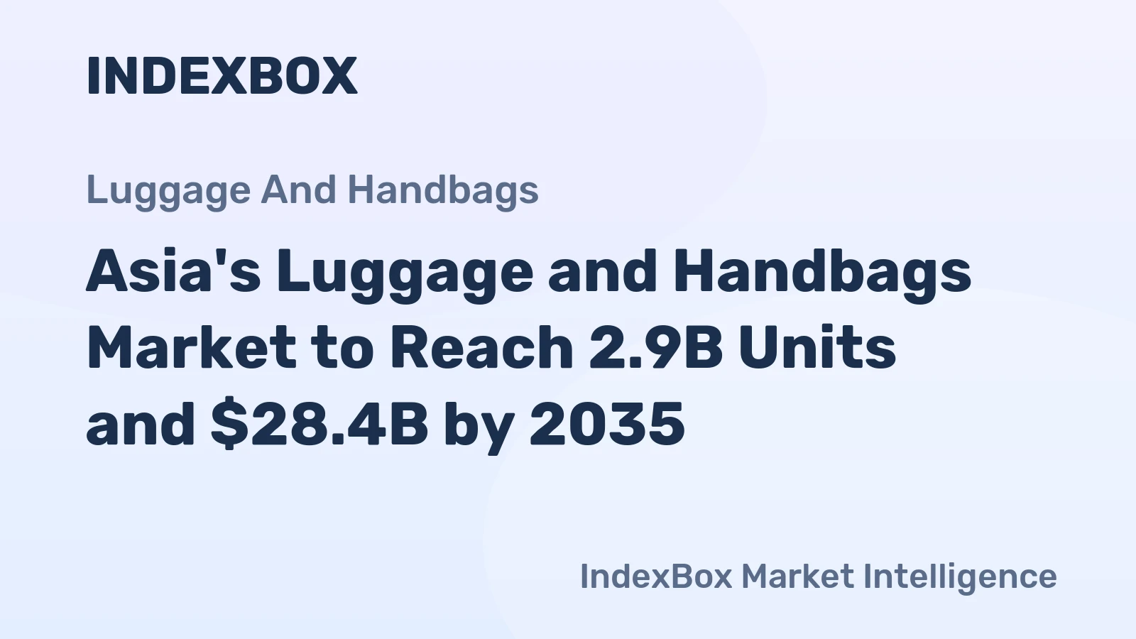 Asia's Luggage and Handbags Market to Reach 2.9B Units and $28.4B by 2035