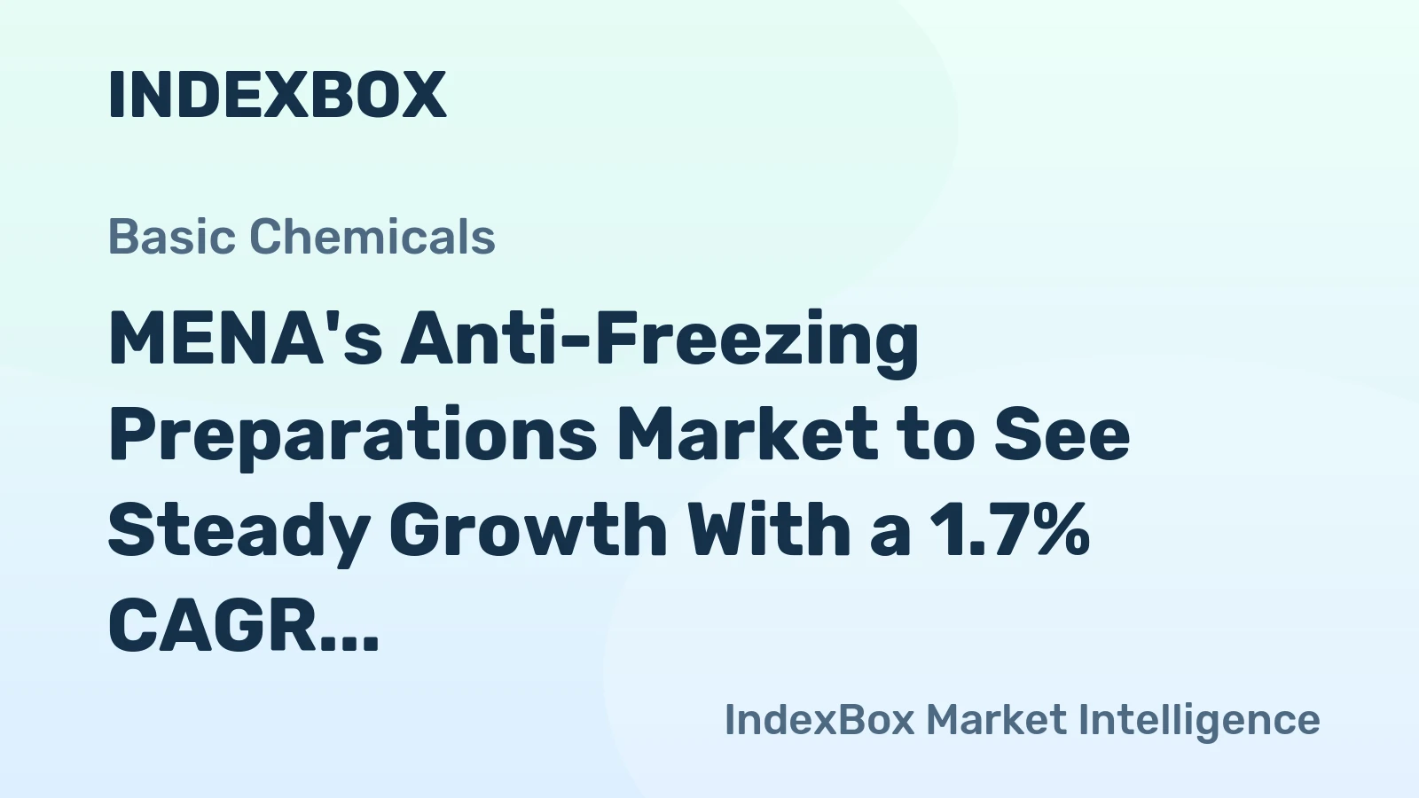 MENA's Anti-Freezing Preparations Market to See Steady Growth With a 1.7% CAGR Through 2035