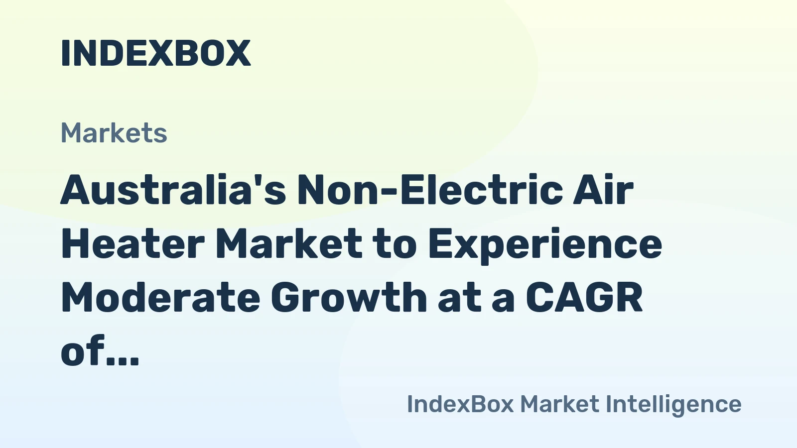 Australia's Non-Electric Air Heater Market to Experience Moderate Growth at a CAGR of +1.5% over the Next Decade