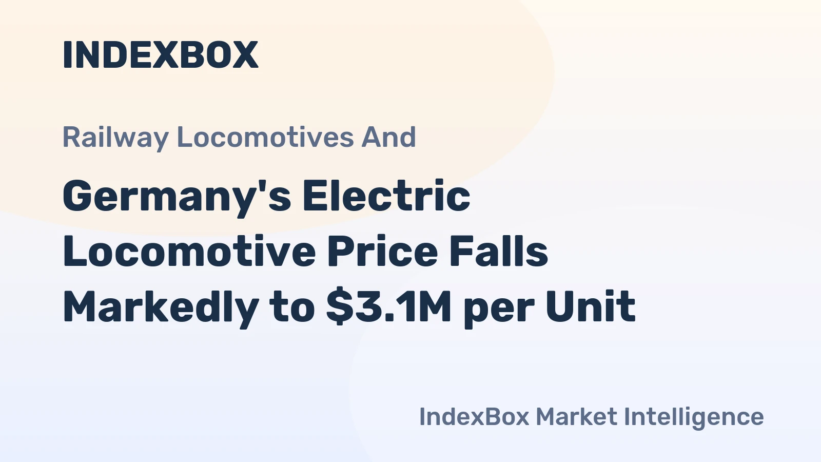 Germany's Electric Locomotive Price Falls Markedly to $3.1M per Unit