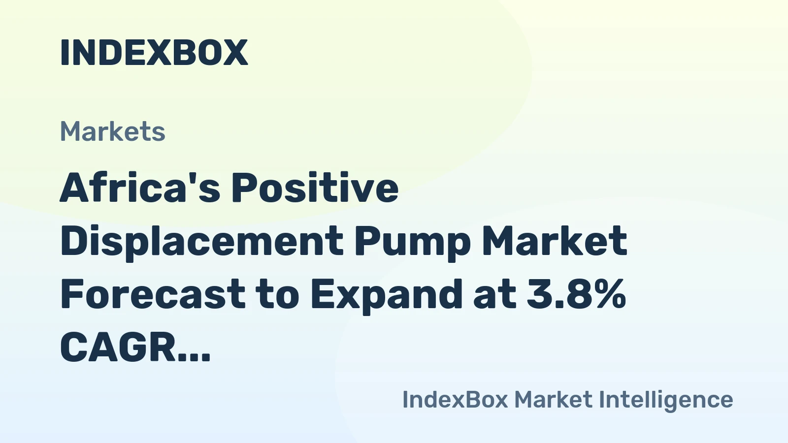 Africa's Positive Displacement Pump Market Forecast to Expand at 3.8% CAGR Through 2035