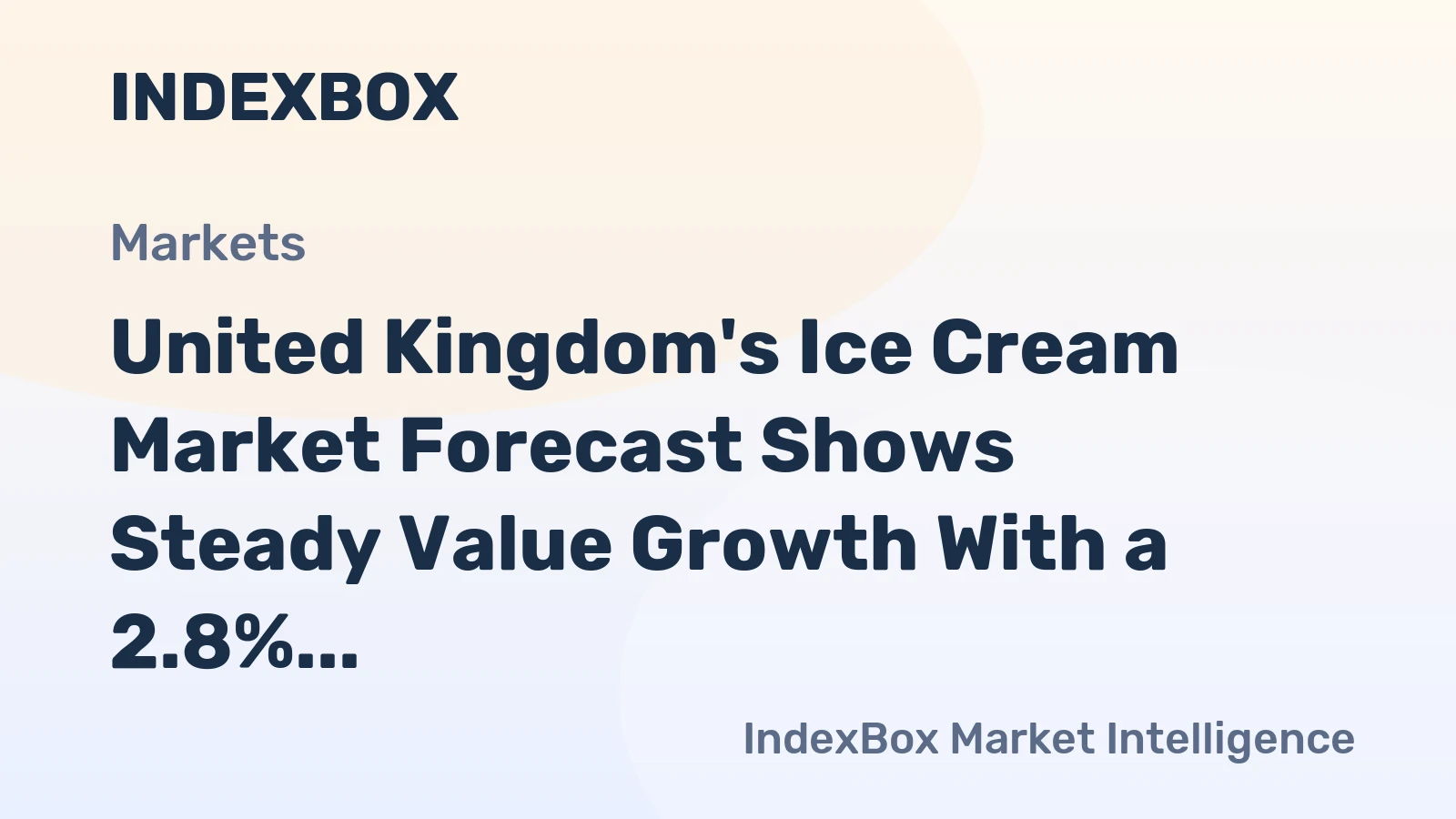 United Kingdom's Ice Cream Market Forecast Shows Steady Value Growth With a 2.8% CAGR Through 2035