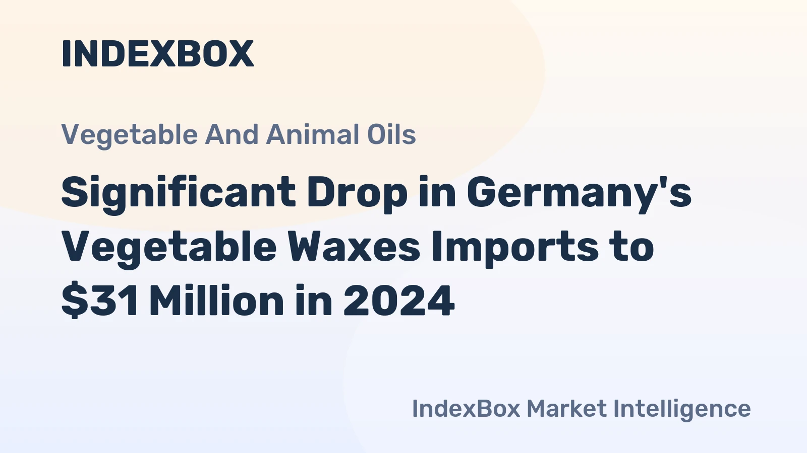 Significant Drop in Germany's Vegetable Waxes Imports to $31 Million in 2024