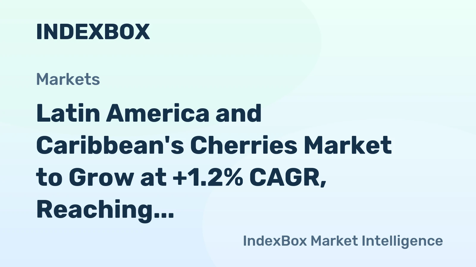 Latin America and Caribbean's Cherries Market to Grow at +1.2% CAGR, Reaching 100K Tons by 2035