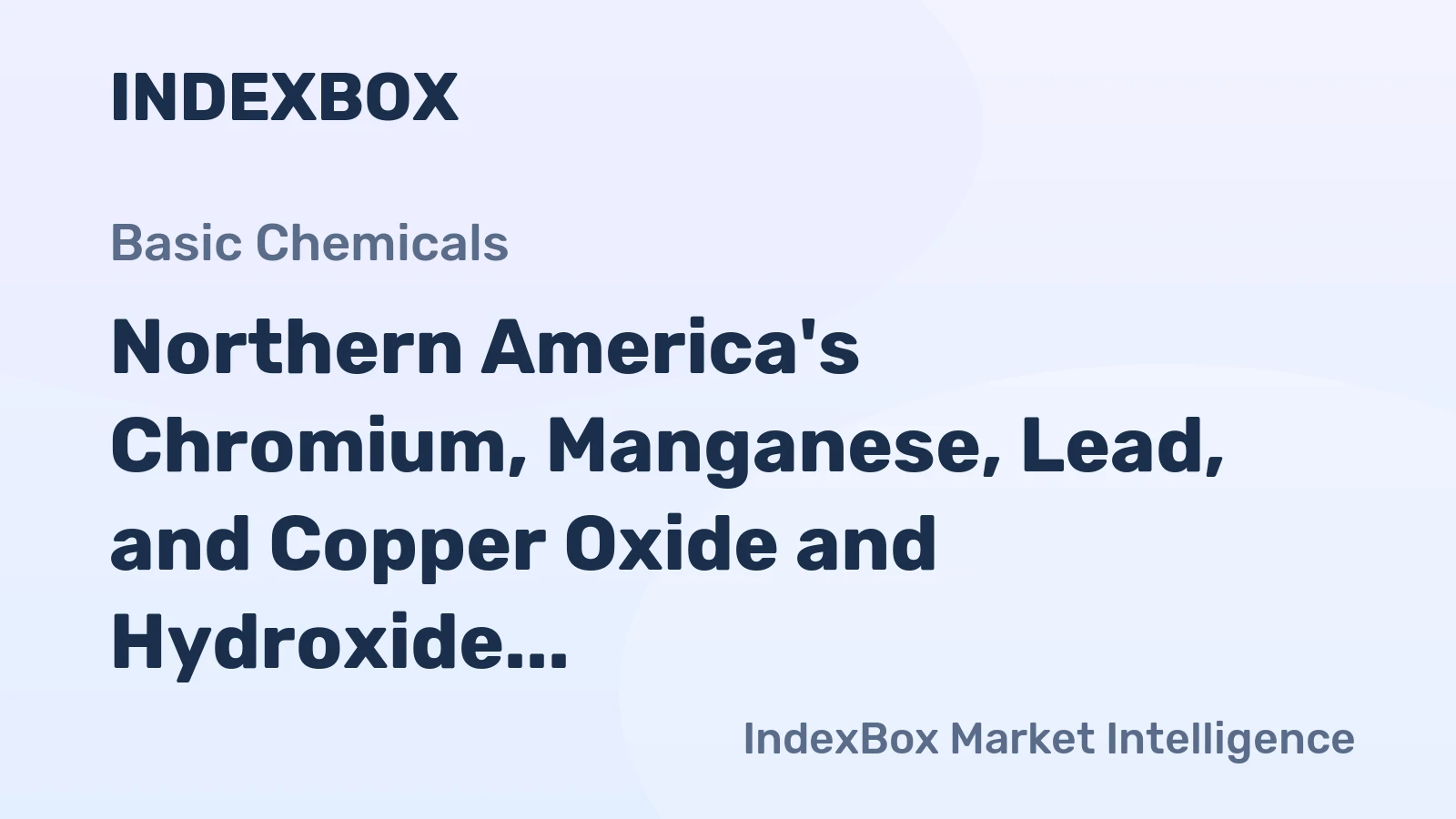 Northern America's Chromium, Manganese, Lead, and Copper Oxide and Hydroxide Market to Experience Moderate Growth with Market Volume Reaching 281K Tons and Value Reaching $1.6B by 2035