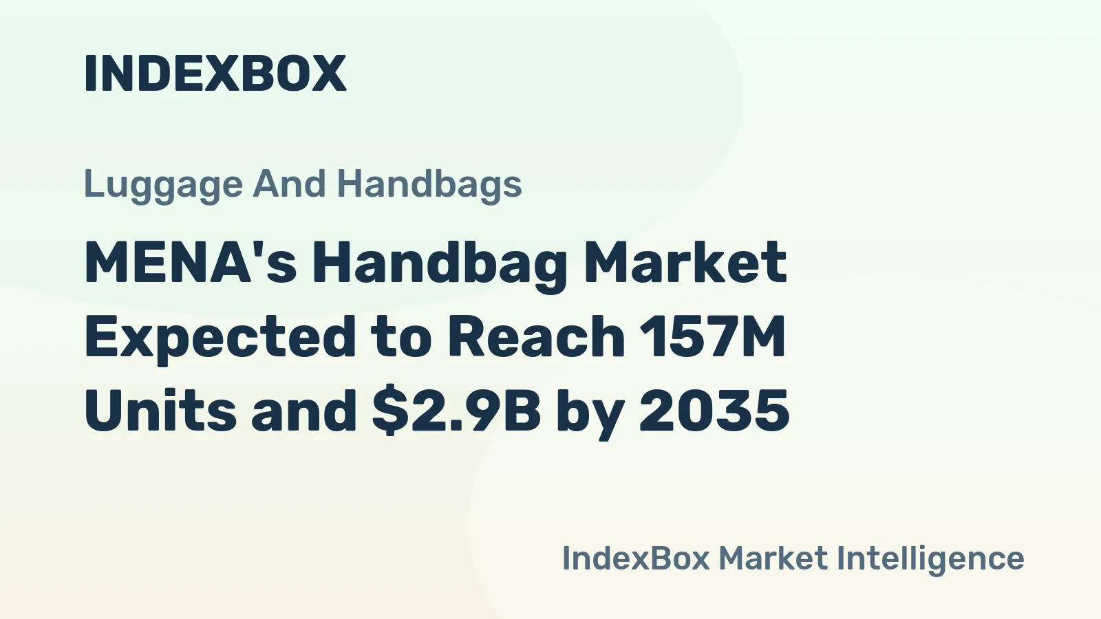 MENA's Handbag Market Expected to Reach 157M Units and $2.9B by 2035
