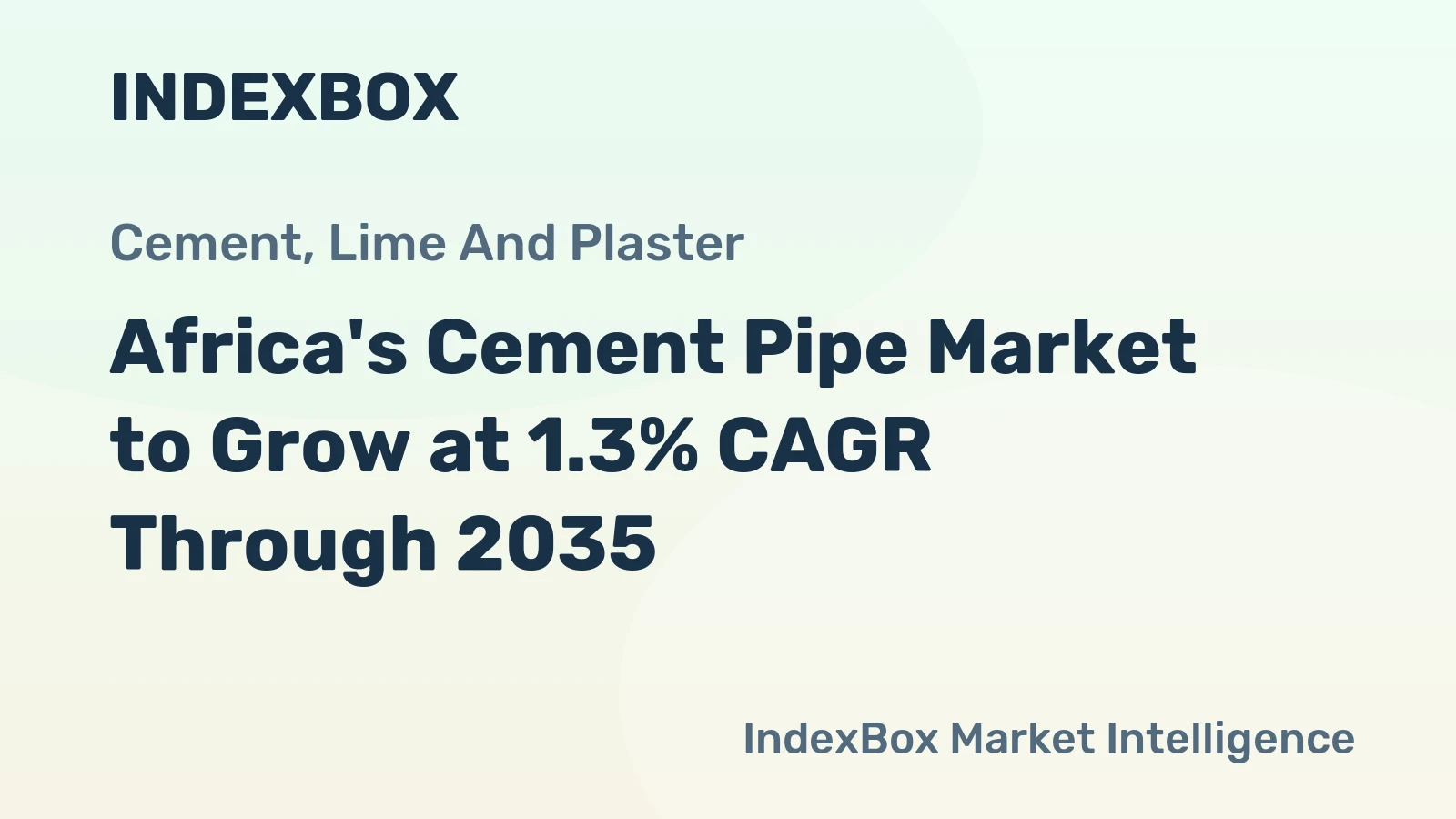 Africa's Cement Pipe Market to Grow at 1.3% CAGR Through 2035