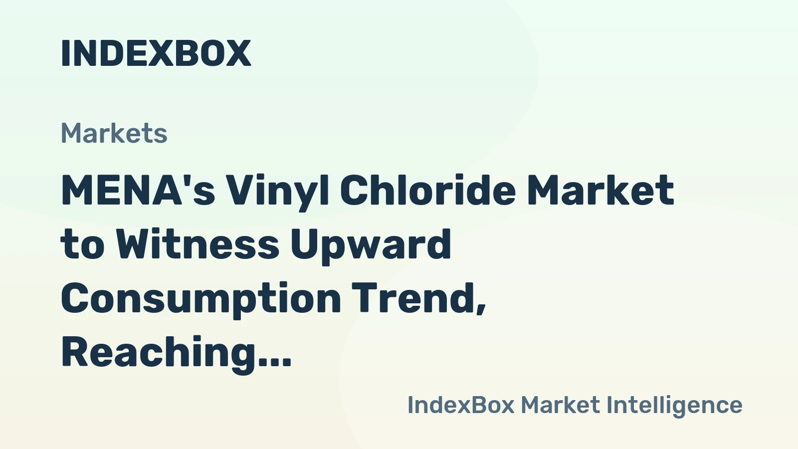 MENA's Vinyl Chloride Market to Witness Upward Consumption Trend, Reaching 498K tons by 2035