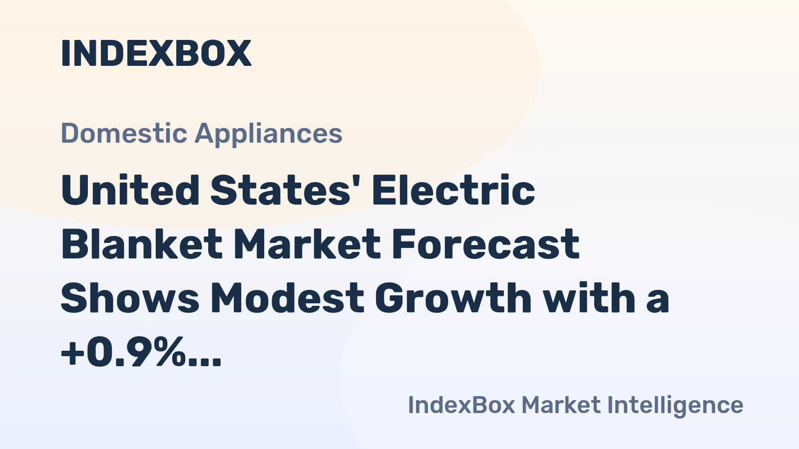 United States' Electric Blanket Market Forecast Shows Modest Growth with a +0.9% CAGR