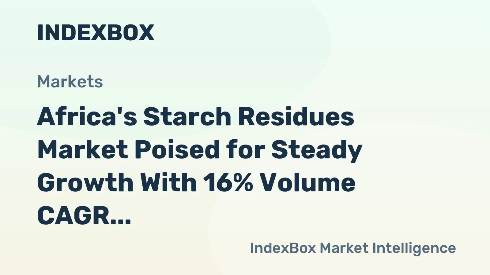 Africa's Starch Residues Market Poised for Steady Growth With 16% Volume CAGR Through 2035