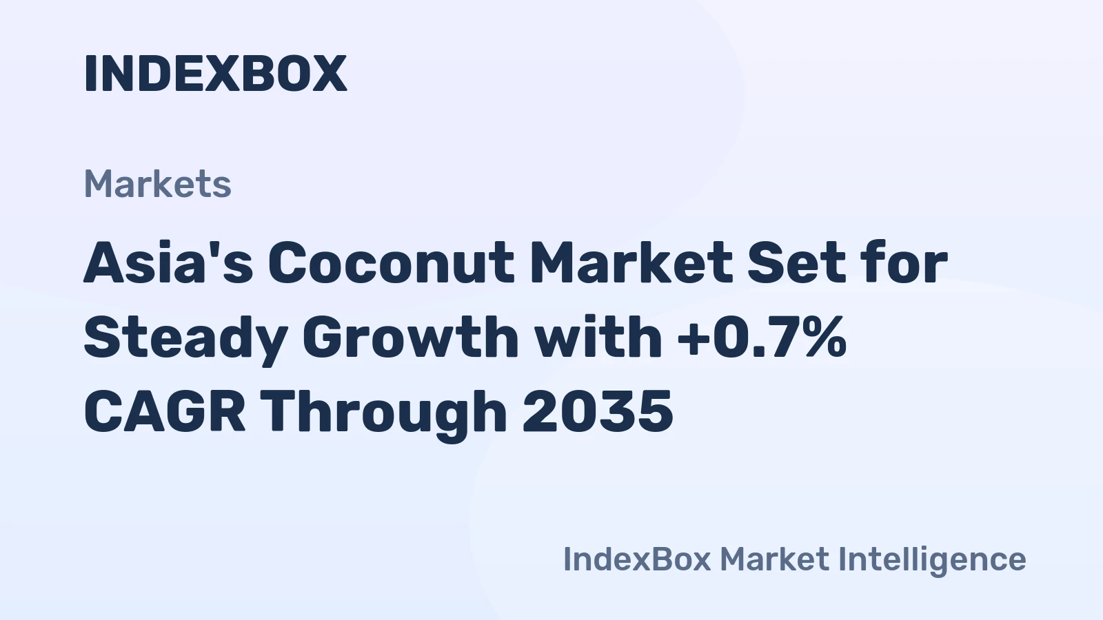 Asia's Coconut Market Set for Steady Growth with +0.7% CAGR Through 2035
