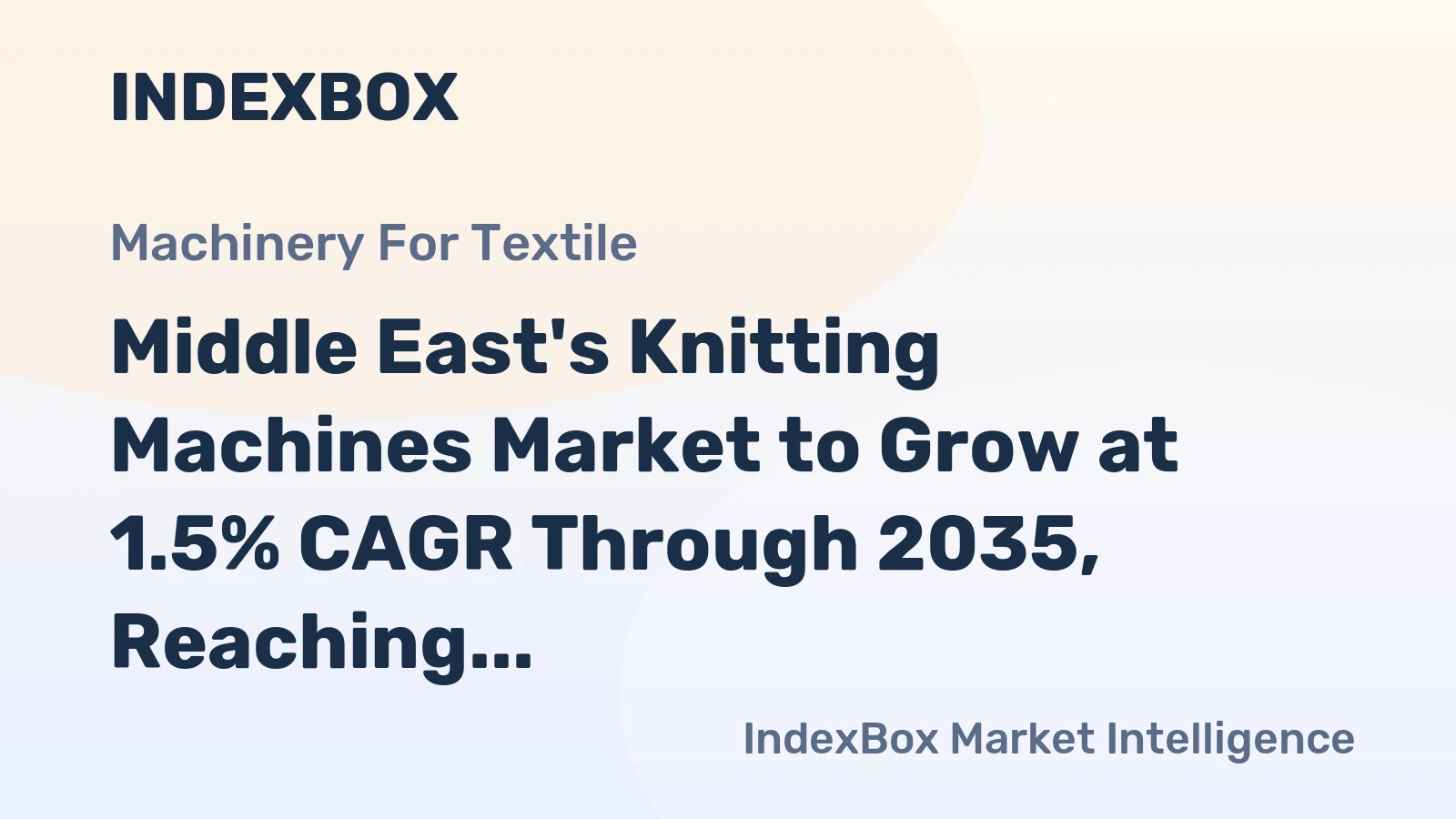 Middle East's Knitting Machines Market to Grow at 1.5% CAGR Through 2035, Reaching 27K Units