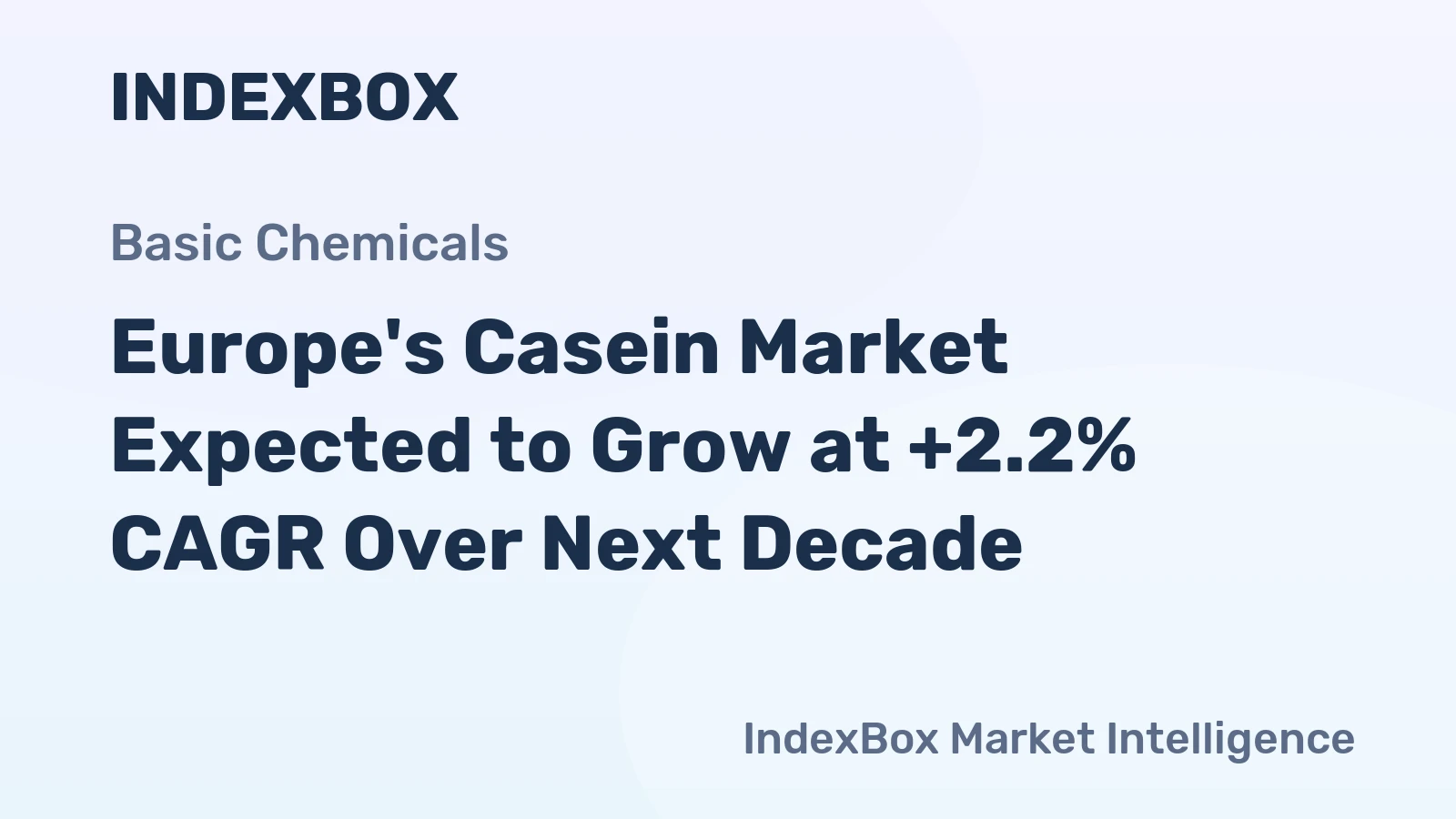 Europe's Casein Market Expected to Grow at +2.2% CAGR Over Next Decade