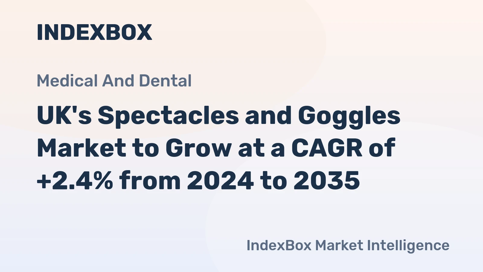 UK's Spectacles and Goggles Market to Grow at a CAGR of +2.4% from 2024 to 2035