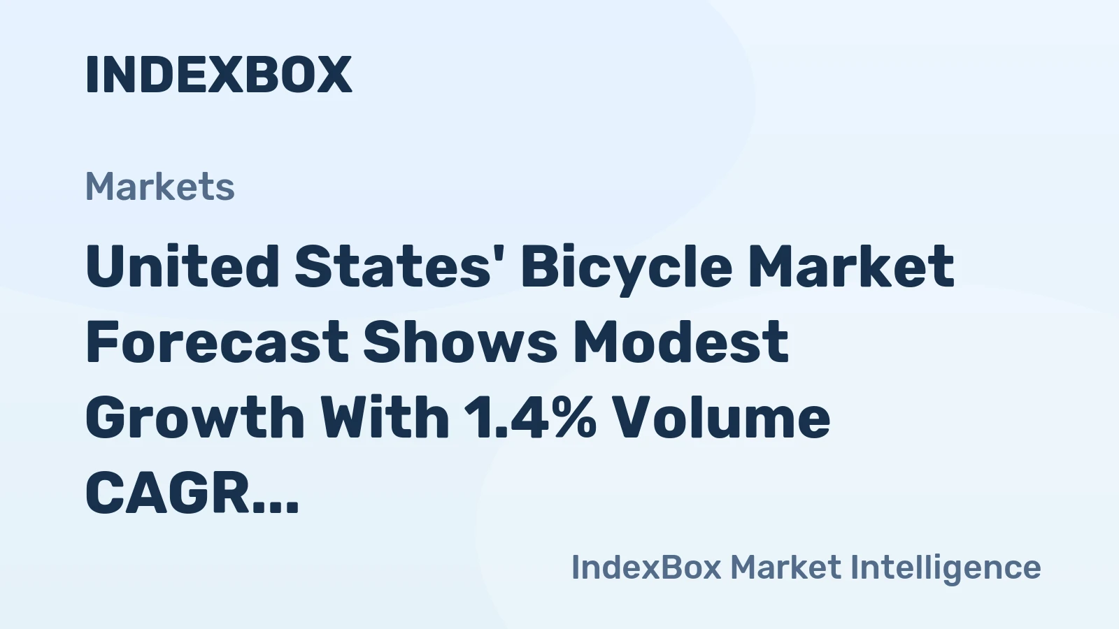 United States' Bicycle Market Forecast Shows Modest Growth With 1.4% Volume CAGR Through 2035