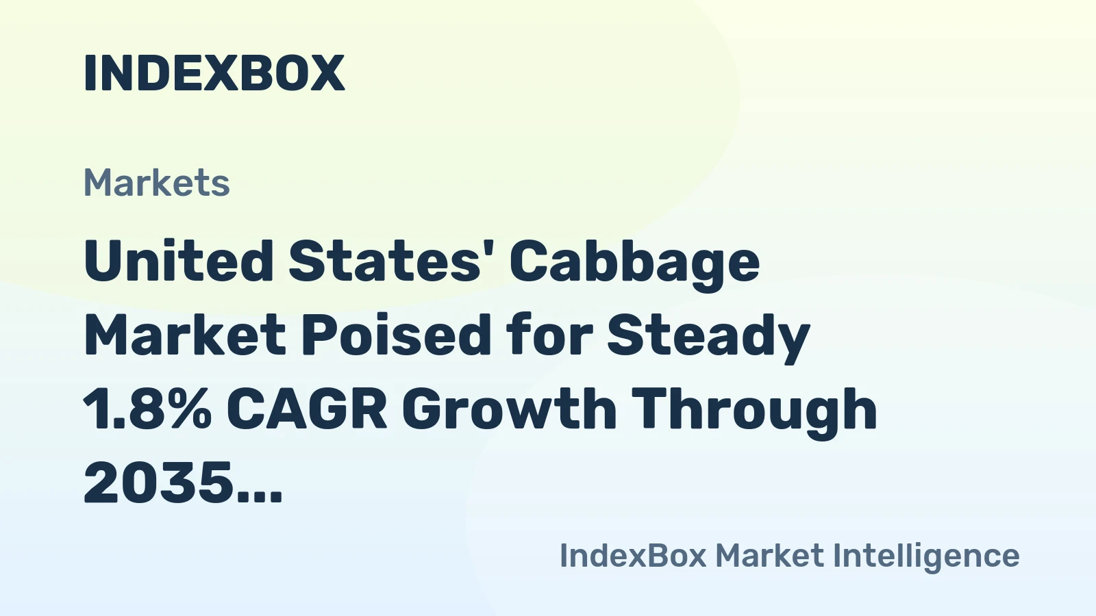 United States' Cabbage Market Poised for Steady 1.8% CAGR Growth Through 2035