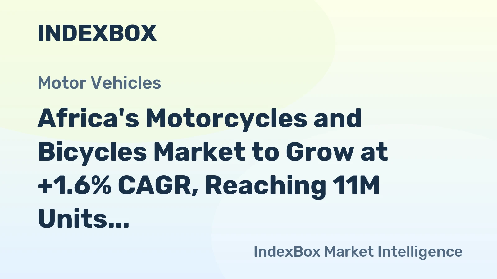Africa's Motorcycles and Bicycles Market to Grow at +1.6% CAGR, Reaching 11M Units by 2035