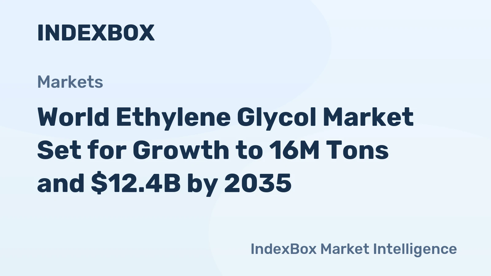 World Ethylene Glycol Market Set for Growth to 16M Tons and $12.4B by 2035