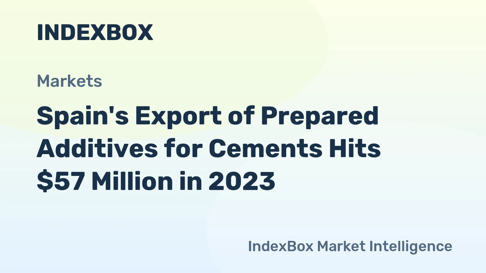Spain's Export of Prepared Additives for Cements Hits $57 Million in 2023