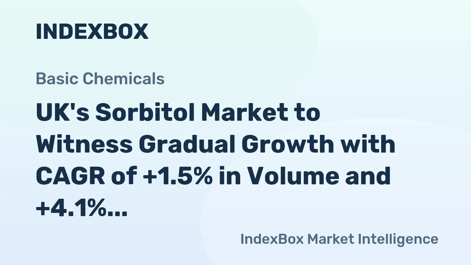 UK's Sorbitol Market to Witness Gradual Growth with CAGR of +1.5% in Volume and +4.1% in Value from 2024 to 2035
