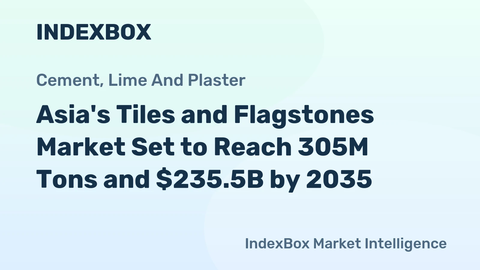 Asia's Tiles and Flagstones Market Set to Reach 305M Tons and $235.5B by 2035