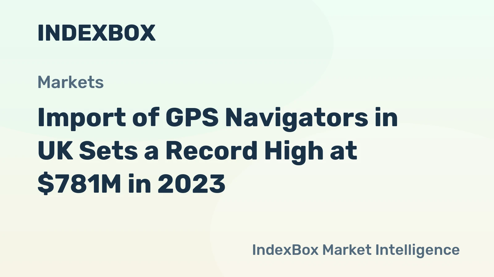 Import of GPS Navigators in UK Sets a Record High at $781M in 2023
