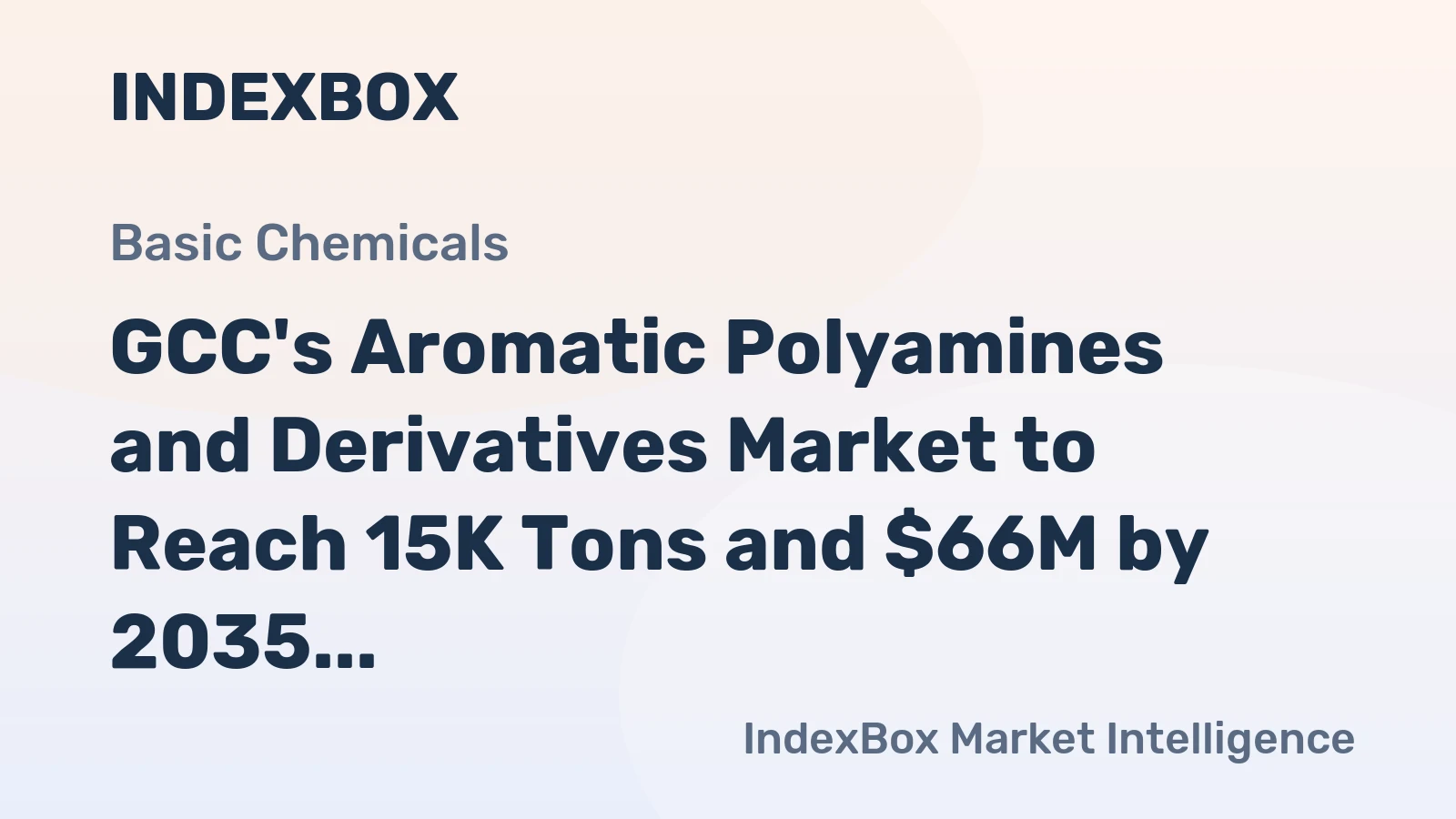 GCC's Aromatic Polyamines and Derivatives Market to Reach 15K Tons and $66M by 2035
