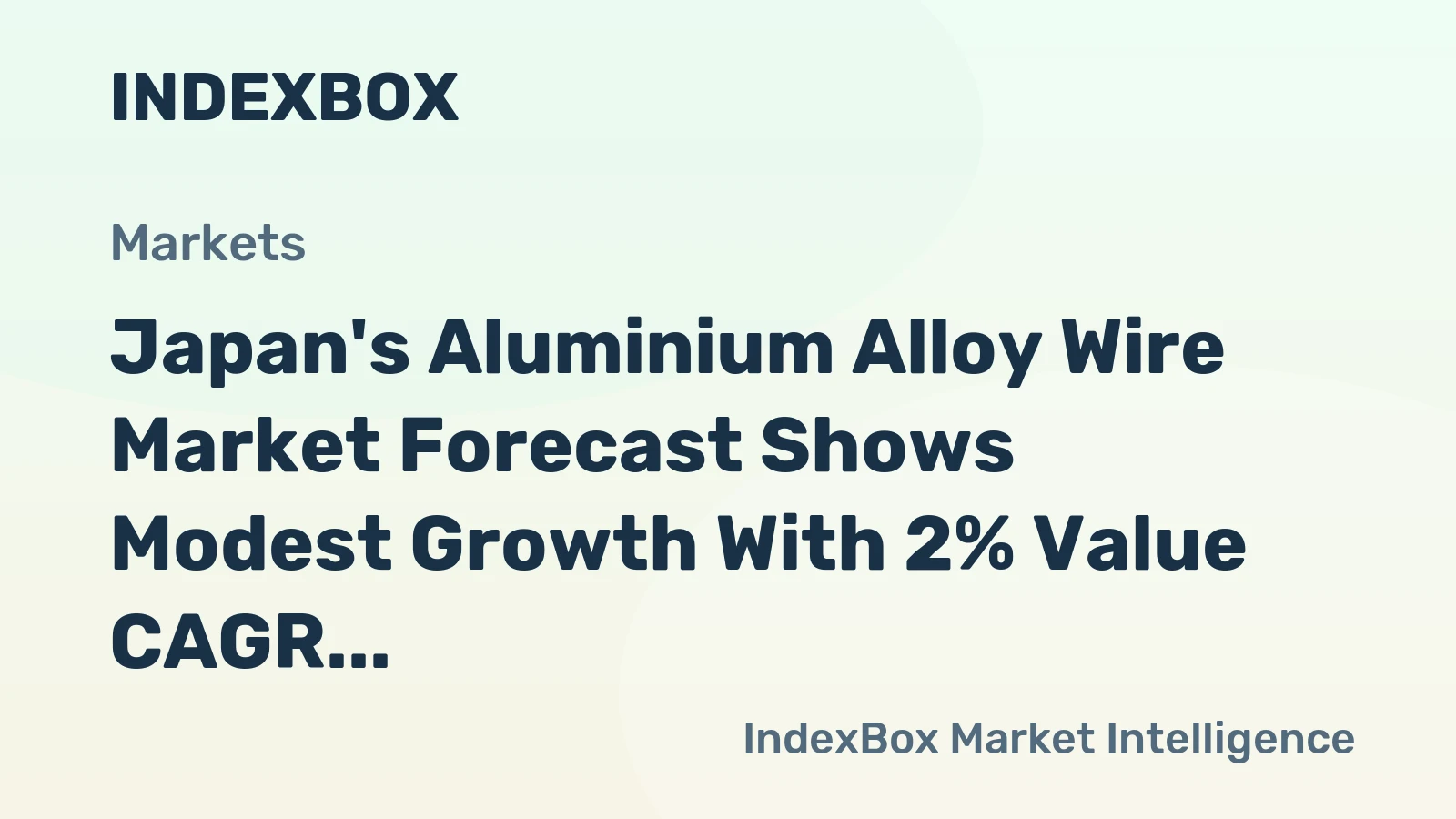 Japan's Aluminium Alloy Wire Market Forecast Shows Modest Growth With 2% Value CAGR