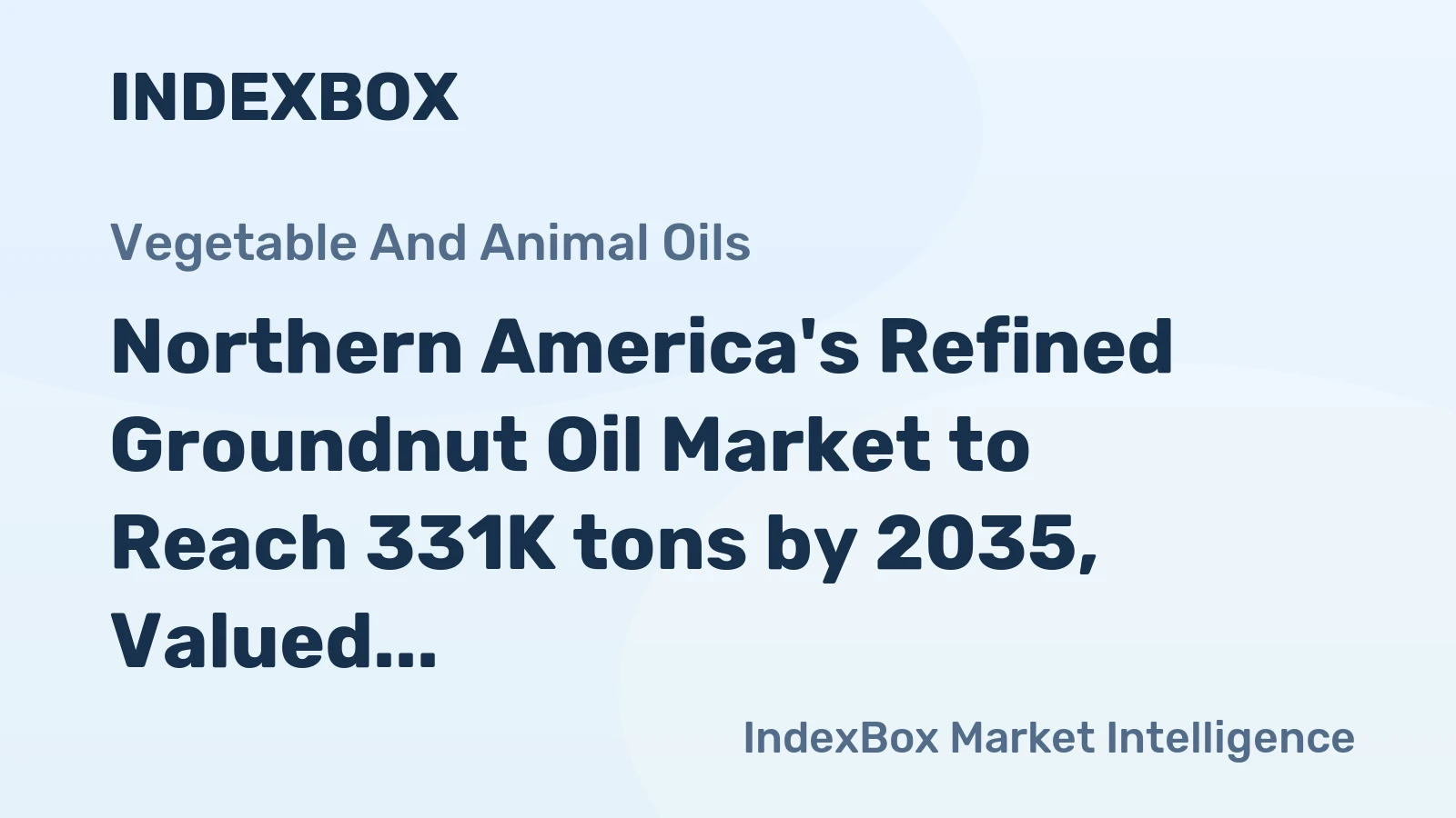 Northern America's Refined Groundnut Oil Market to Reach 331K tons by 2035, Valued at $883M