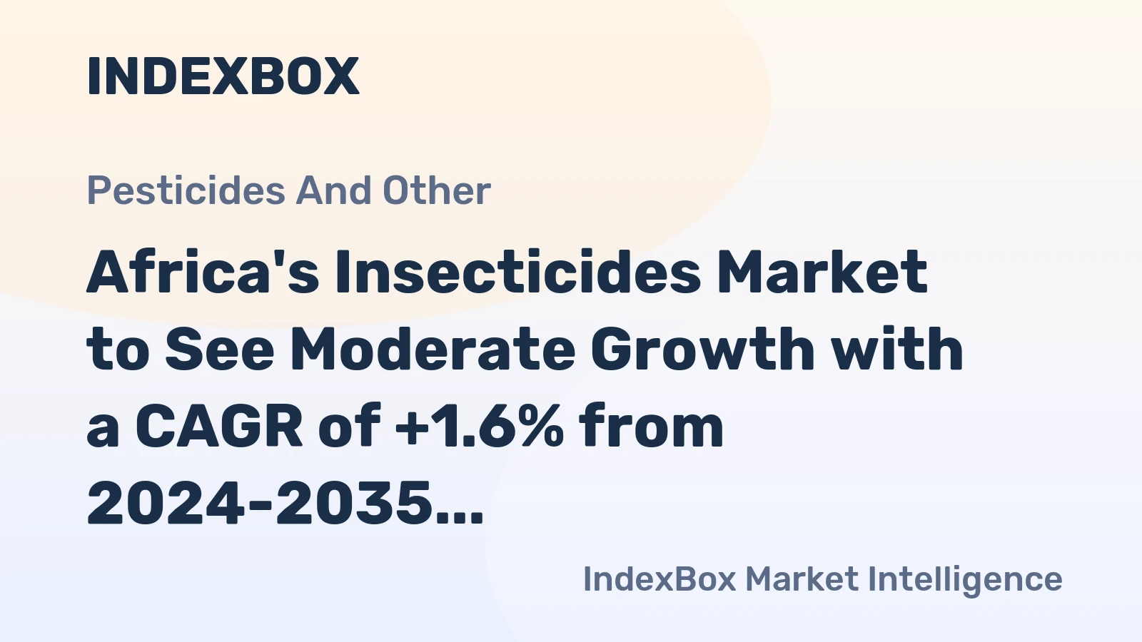 Africa's Insecticides Market to See Moderate Growth with a CAGR of +1.6% from 2024-2035