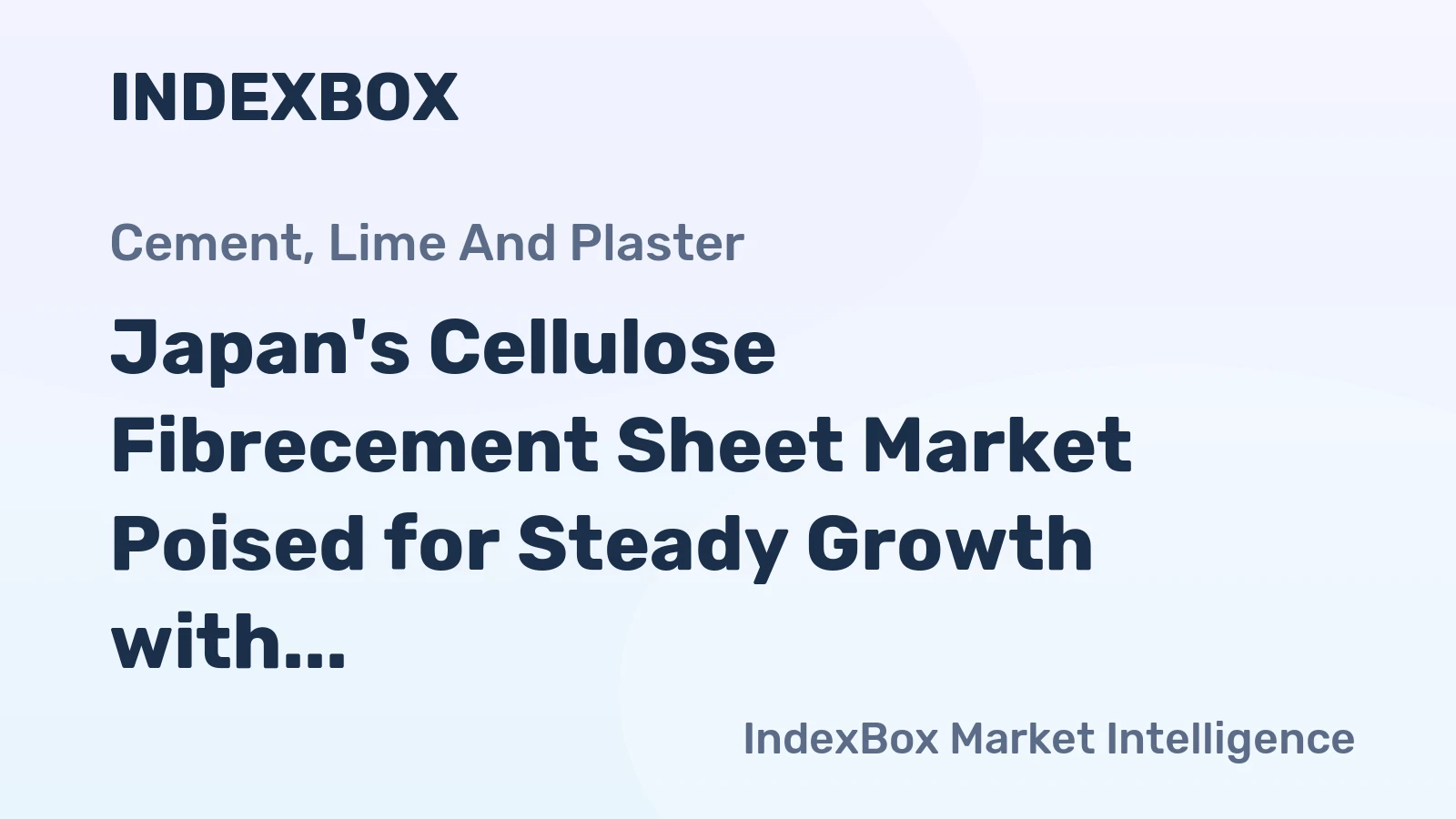 Japan's Cellulose Fibrecement Sheet Market Poised for Steady Growth with a 3.5% Volume CAGR