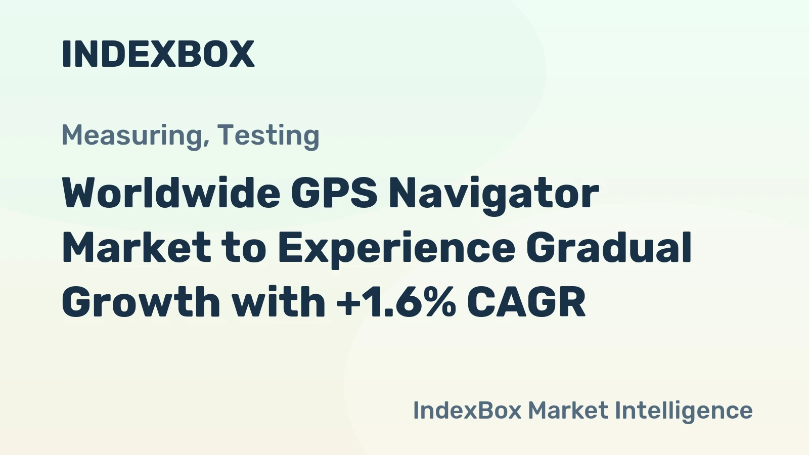 Worldwide GPS Navigator Market to Experience Gradual Growth with +1.6% CAGR